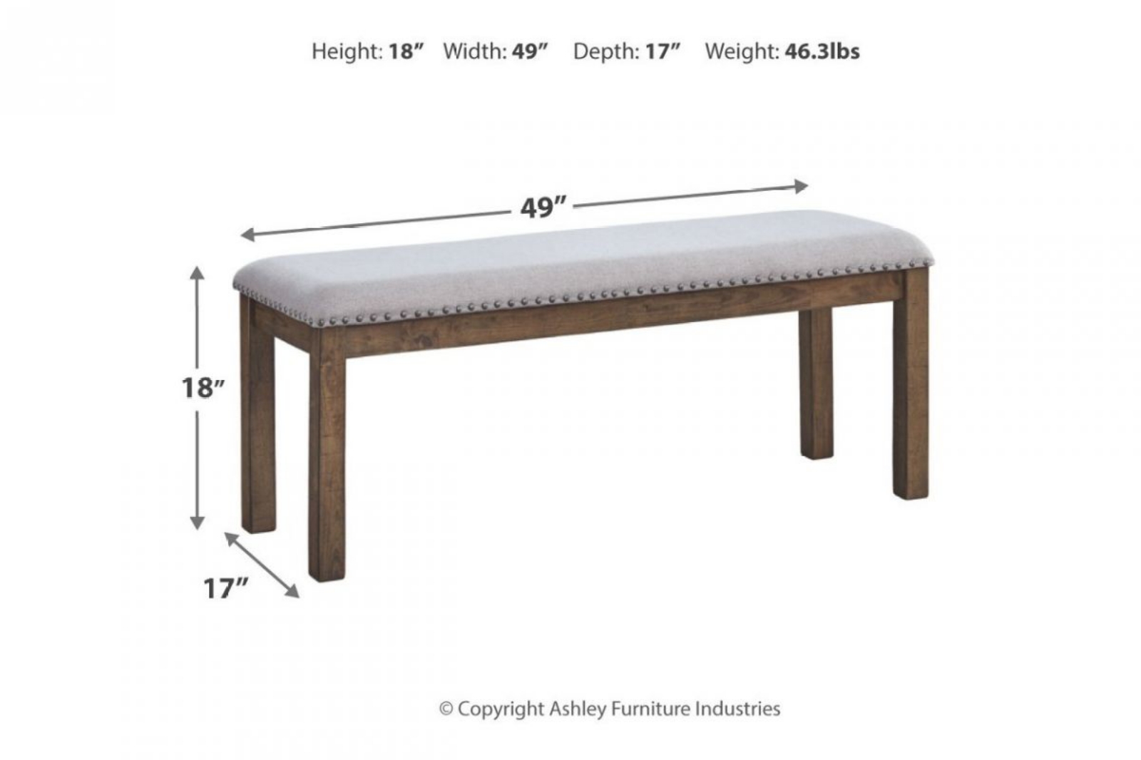 Moriville Dining Table, 4 Chairs & Bench
