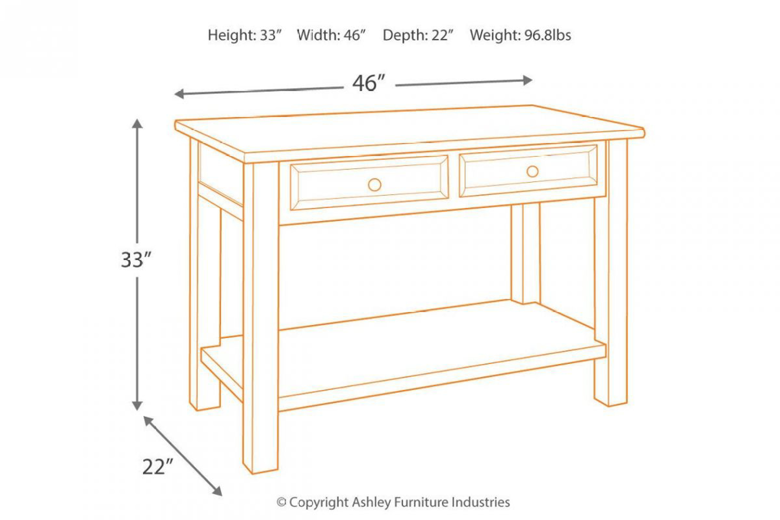 Tyler Creek Console Sofa Table