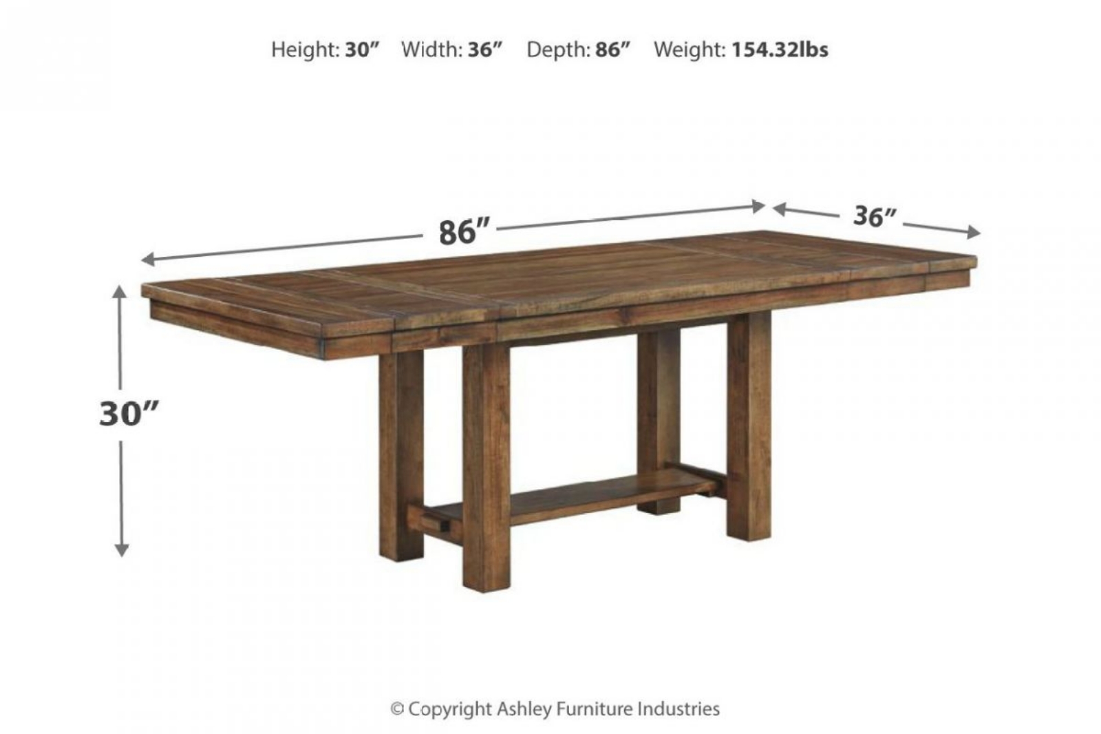 Moriville Dining Table & 4 Chairs