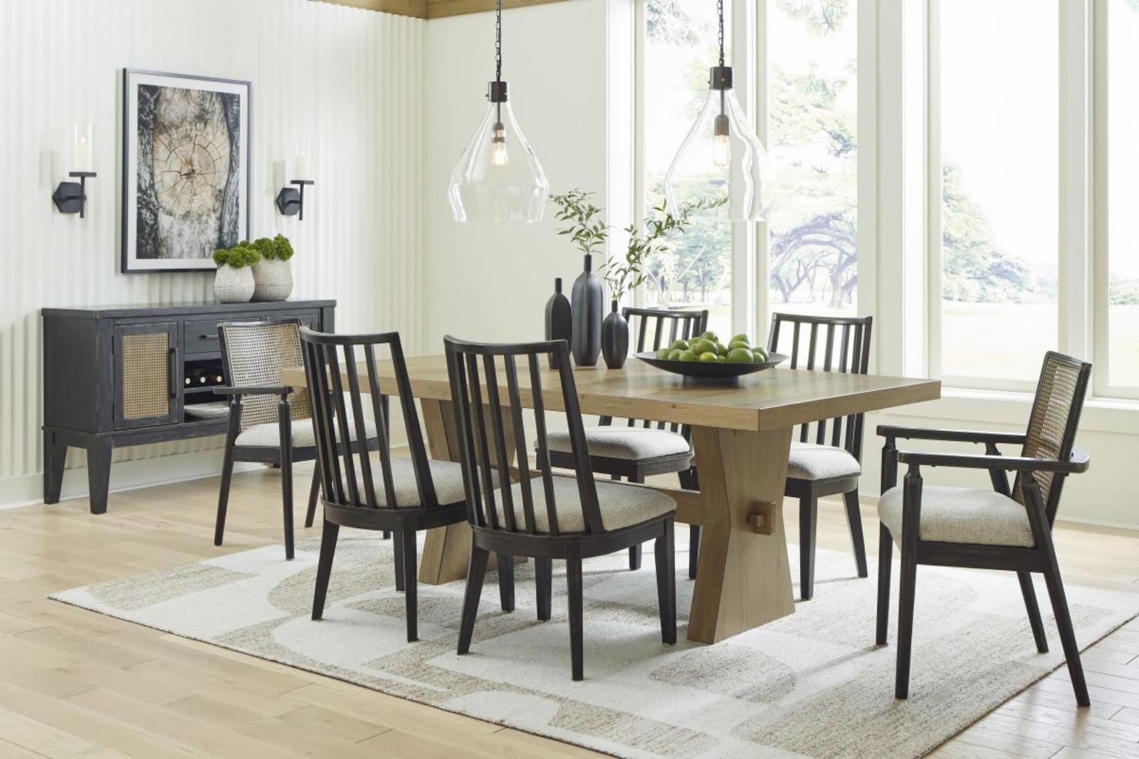 Galliden Dining Table & 6 Chairs